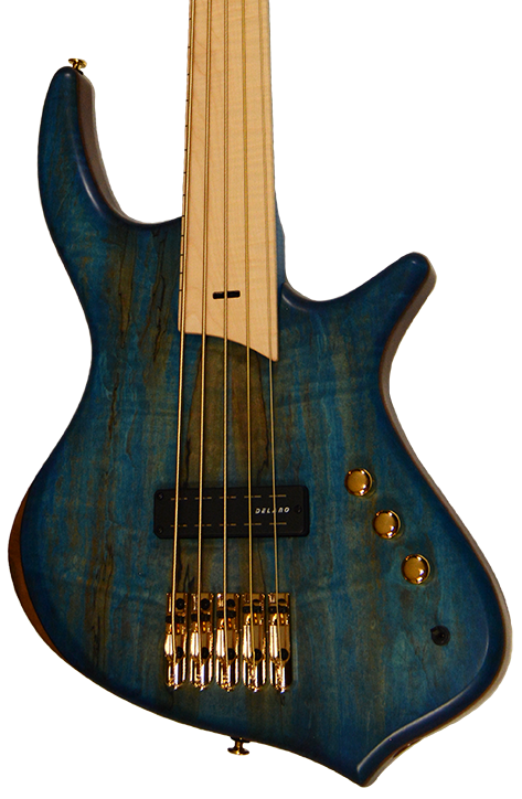 Napoleon Deluxe 5 Fretless - Basso Voce Blu - Cortex Bass